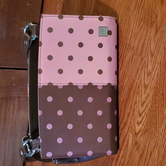 Miche | Bags | Miche Kate Shell Pink And Brown Polka Dot | Poshmark